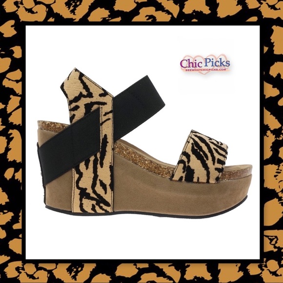 Pierre Dumas | Shoes | Catch A Tiger By The Toe Platform Wedge Sandals ...